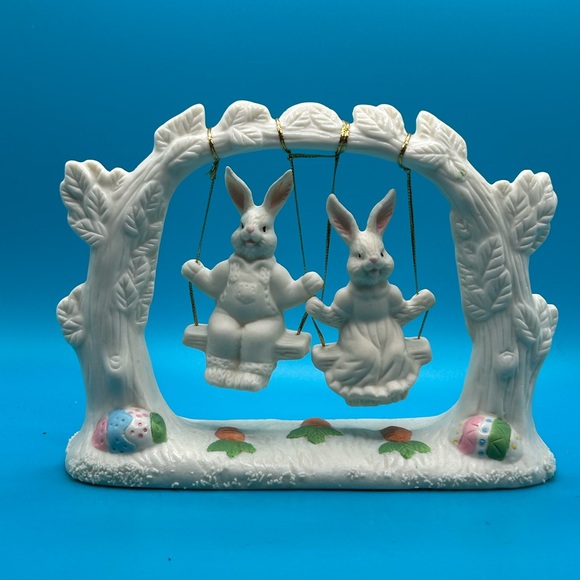 Vintage | Holiday | Vintage Jade Collection Easter Bunny Swing Easter ...